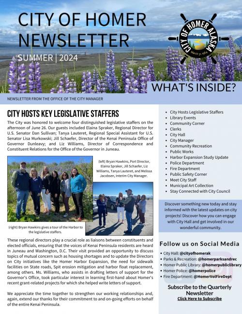 City of Homer Newsletters | City of Homer Alaska Official Website