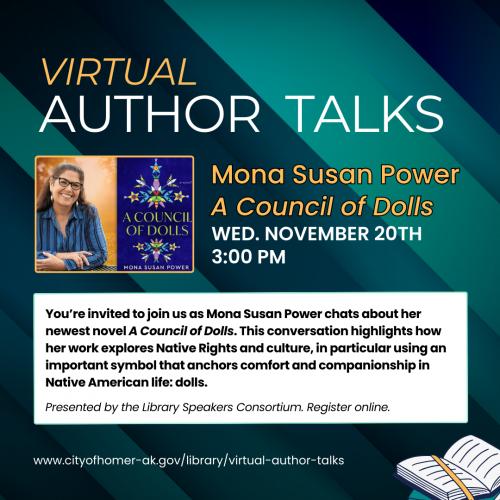 Virtual Author Talk with Mona Susan Power | City of Homer Alaska ...