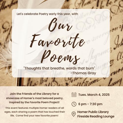 Our Favorite Poems 2025 | City of Homer Alaska Official Website