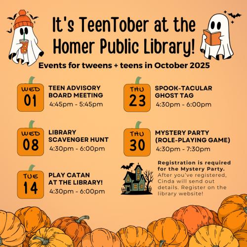 Library TeenTober - Scavenger Hunt | City of Homer Alaska Official Website